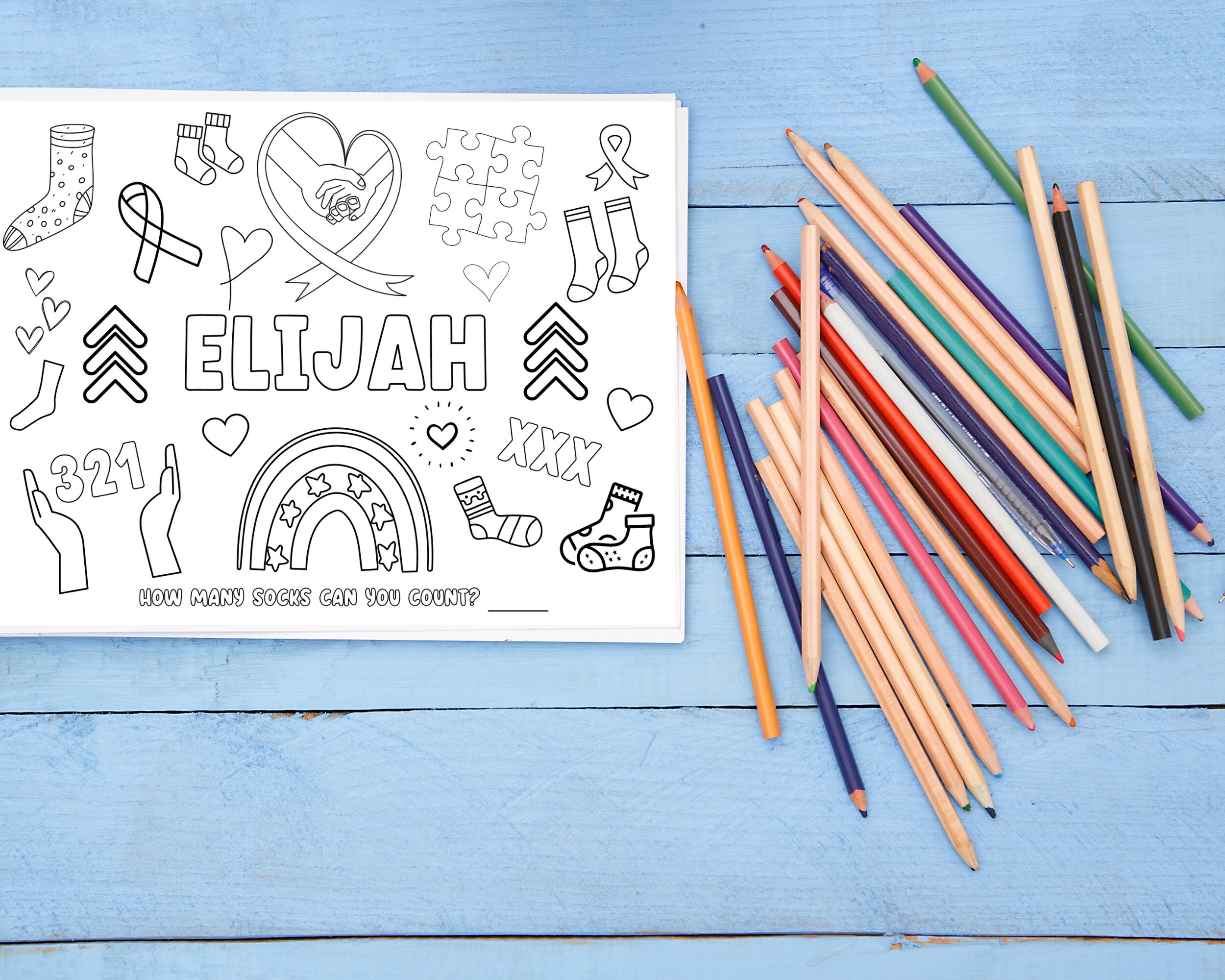 Personalized Down Syndrome Awareness Coloring Page (PDF) - Etsy