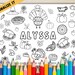 Personalized Thanksgiving Coloring Page, Custom Name Activity (PDF) - Etsy