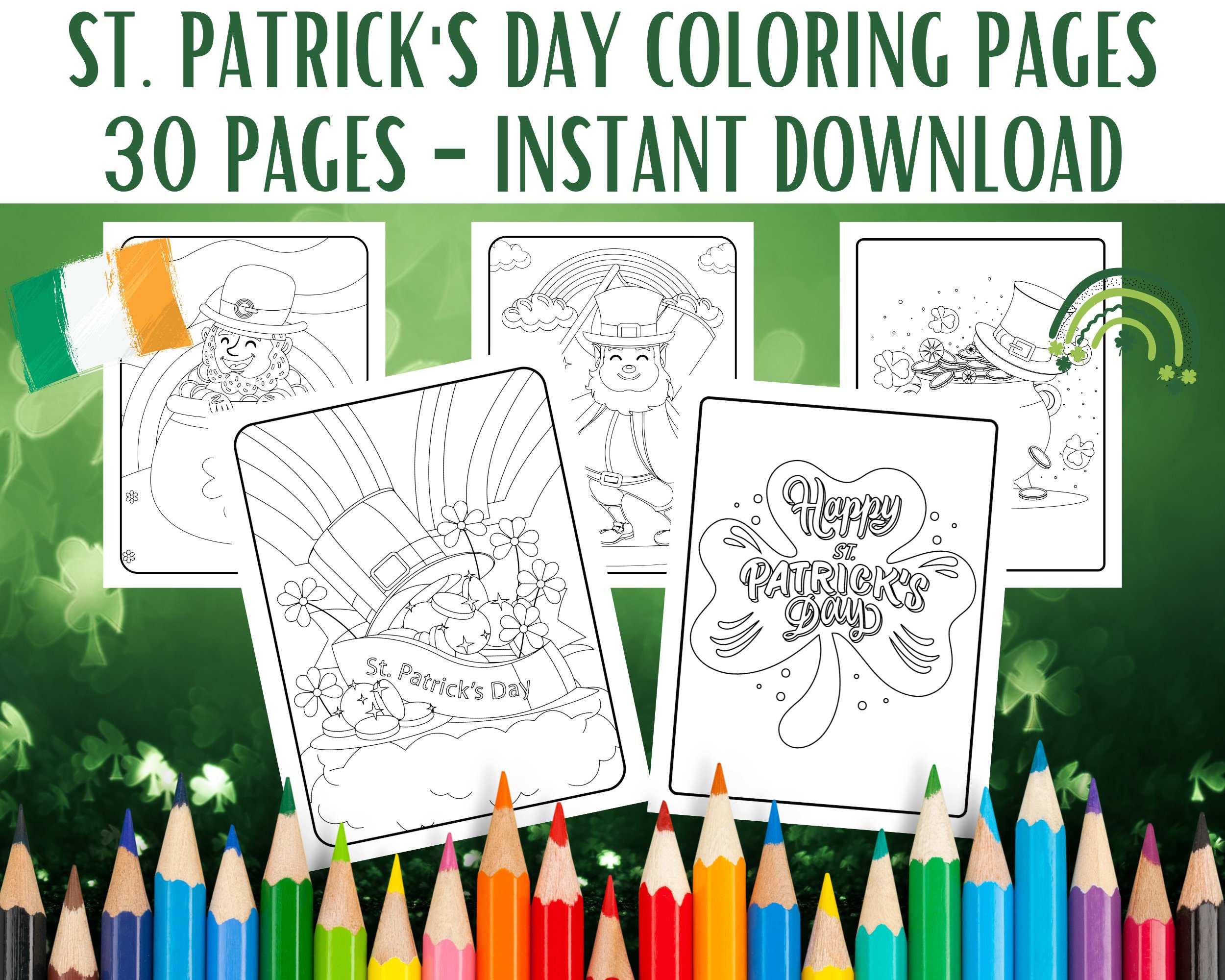 St Patrick's Day Coloring Pages for Kids, St Paddy's Kids Activities ...
