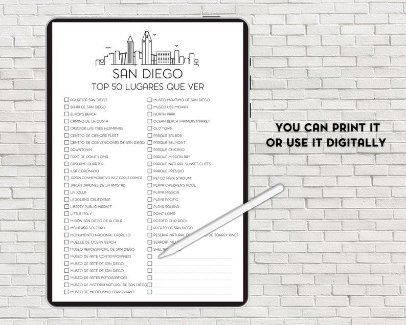 San Diego Bucket List Printable Bucket List Travel Bucket - Etsy