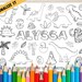 Personalized Dinosaur Coloring Page, Custom Name Dinosaur Coloring Page ...