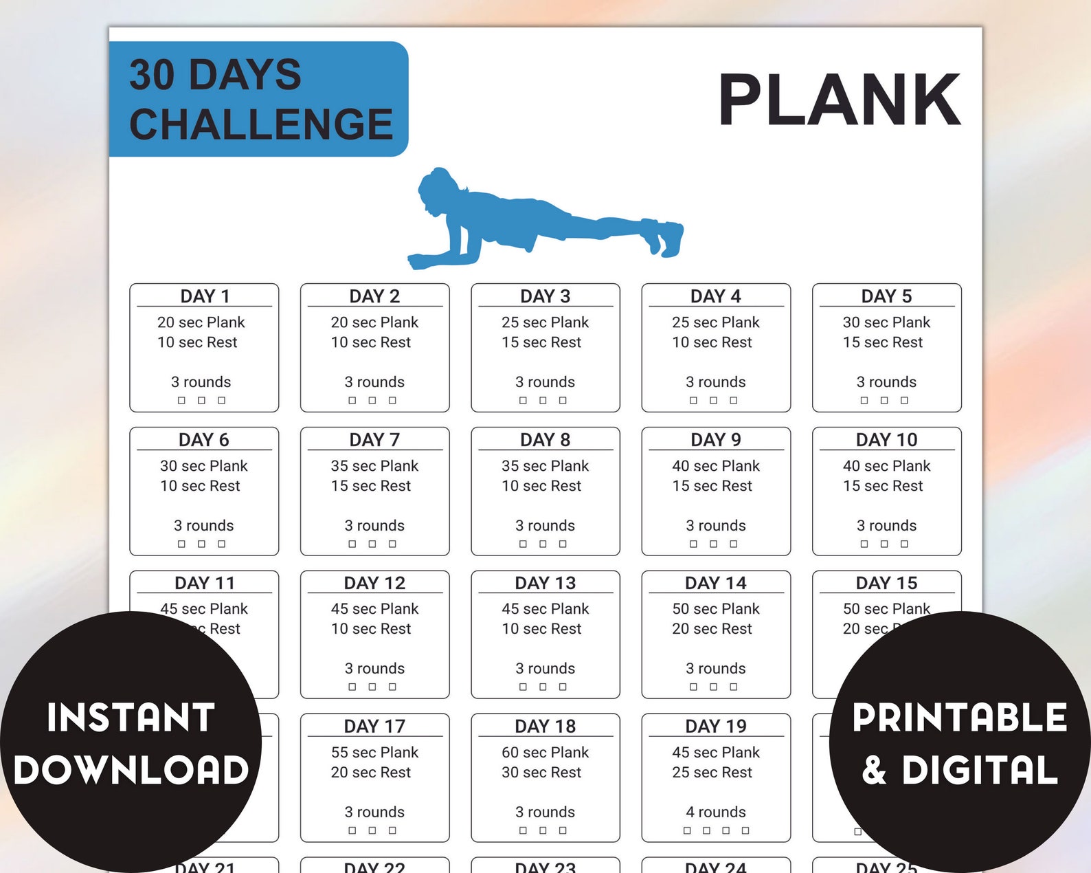 30 Days Plank Challenge, Strong Core Challenge, Lose Fat Challenge ...