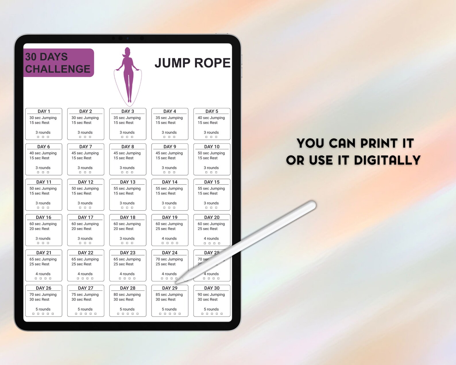 30 Days Jump Rope Challenge, Endurance Challenge, Lose Fat Challenge ...