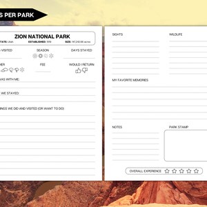 US National Parks Passport: Travel Journal & Bucket List (digital ...
