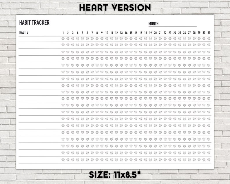 Printable Monthly Habit Tracker, Habit Tracker Template, Routine ...
