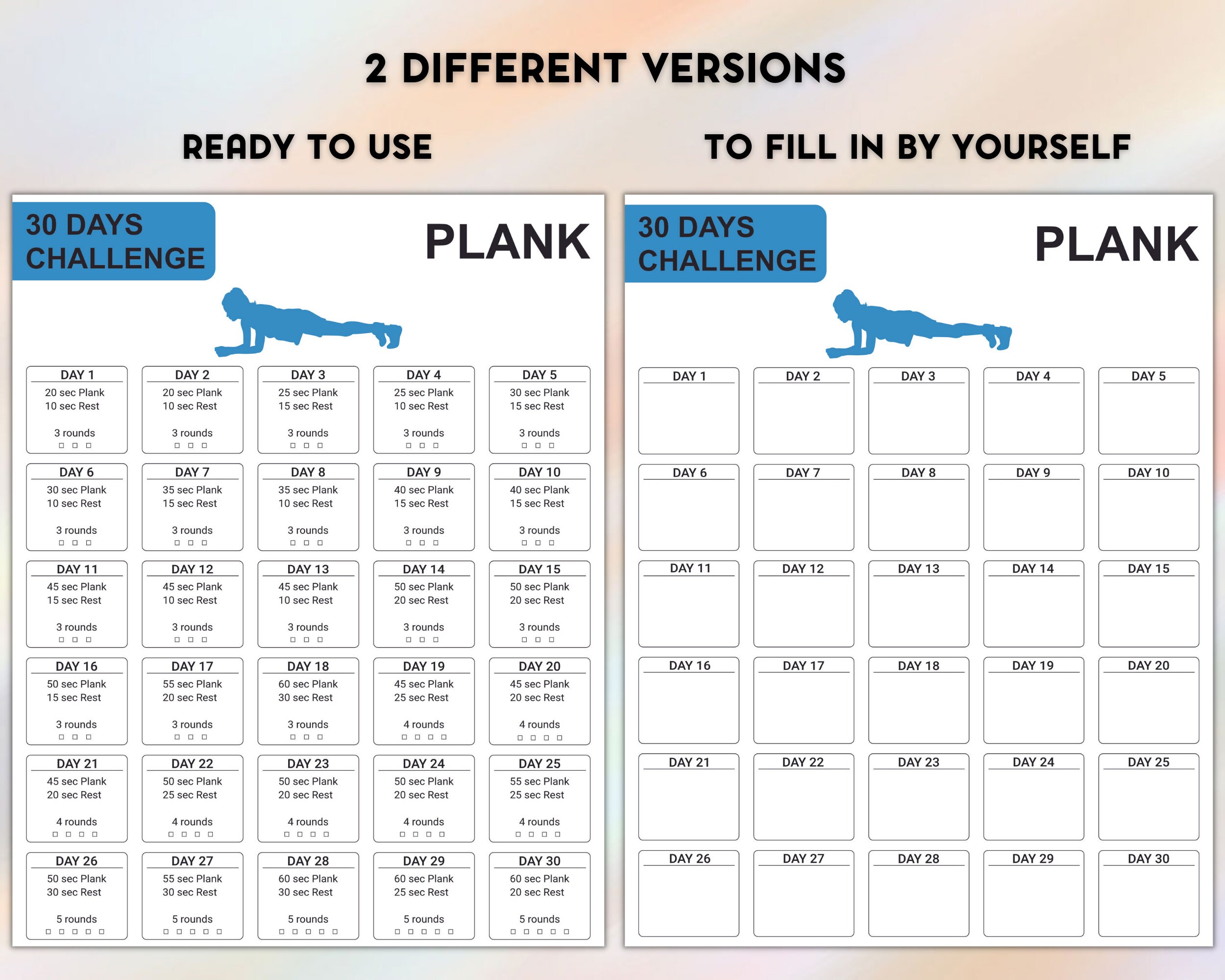 30 Days Plank Challenge, Strong Core Challenge, Lose Fat Challenge ...