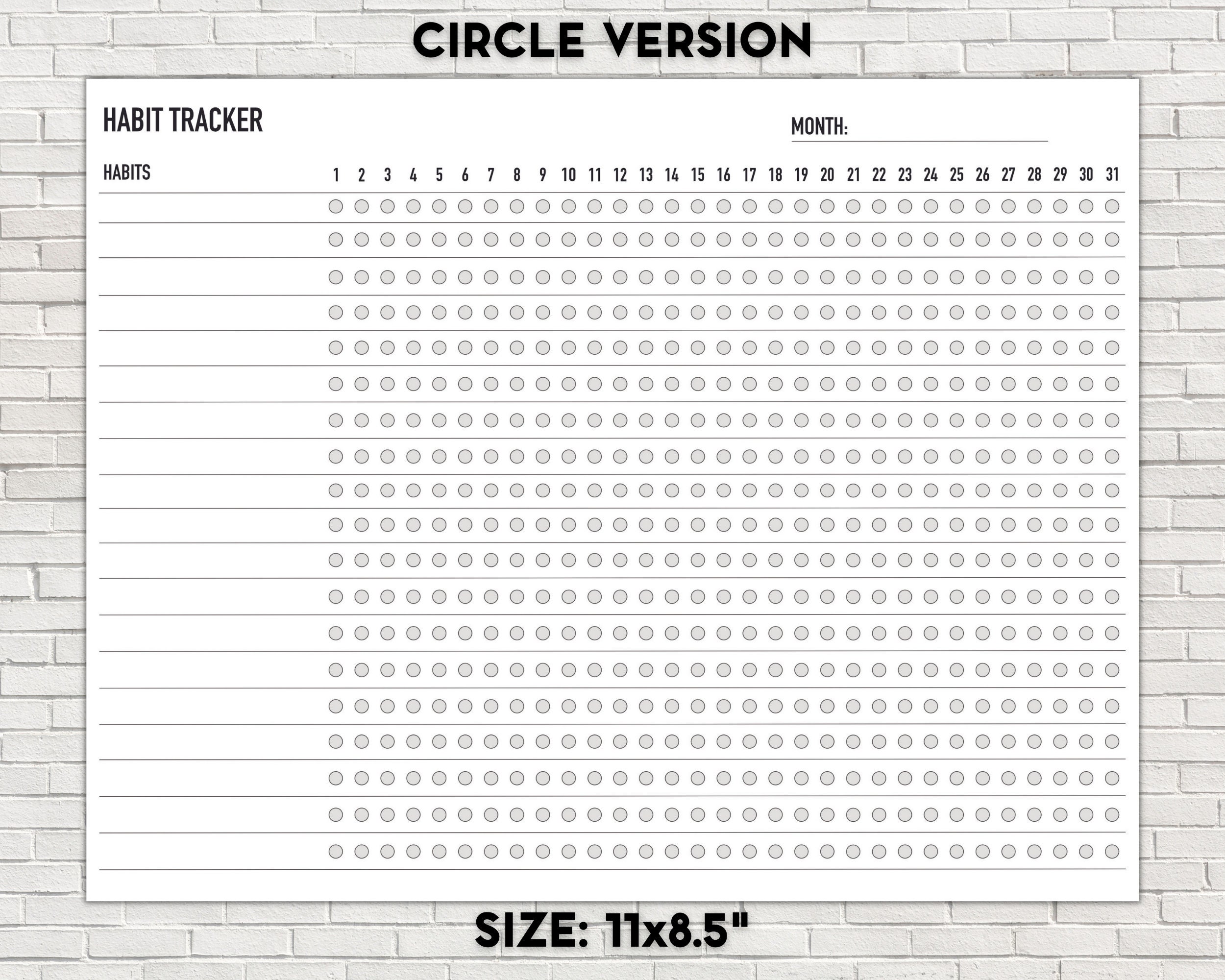 Printable Monthly Habit Tracker, Habit Tracker Template, Routine ...