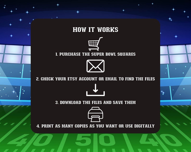 Printable Super Bowl Squares Game, Super Bowl 2024 Predictions, Super ...