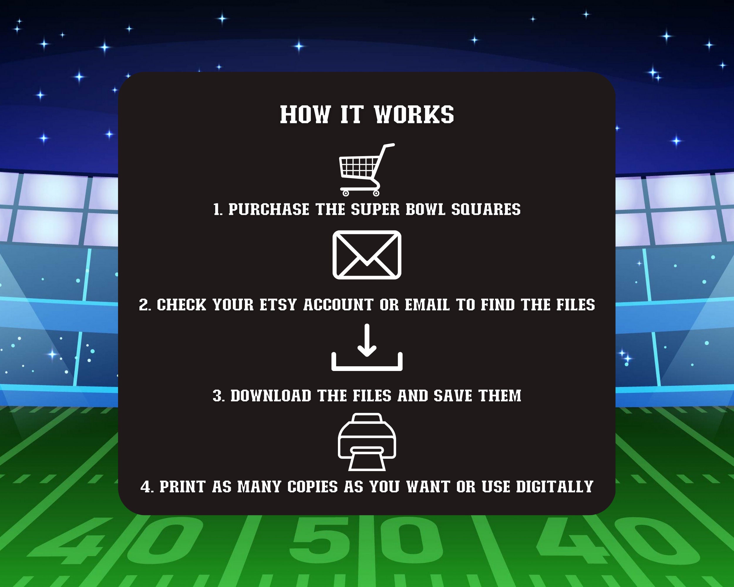 Printable Super Bowl Squares Game, Super Bowl 2024 Predictions, Super ...