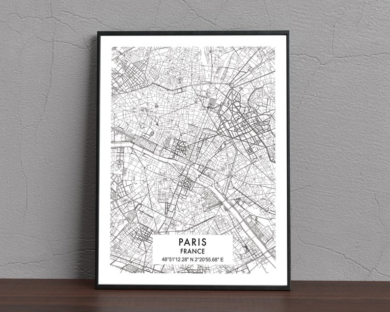 Custom City Map, Any City Map, Custom Map Poster, Personalized Map ...