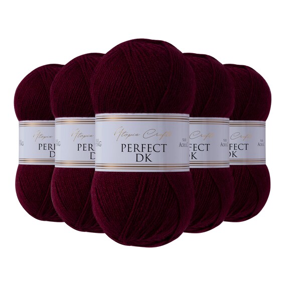 Sewing & Fiber Craft Supplies & Tools Cabernet 5x 100g Utopia Crafts DK ...
