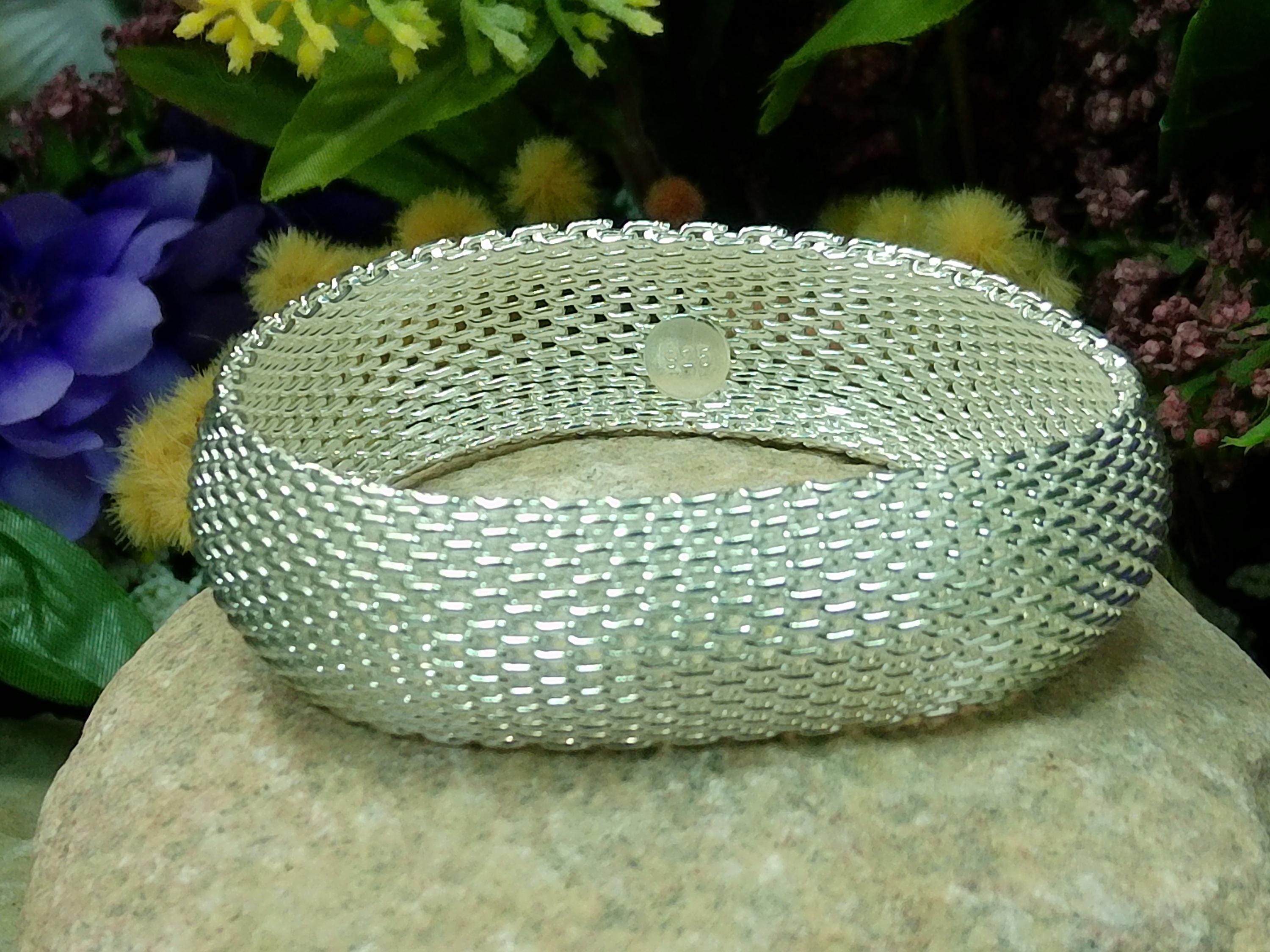 925 Silver Mesh Bracelets - Etsy