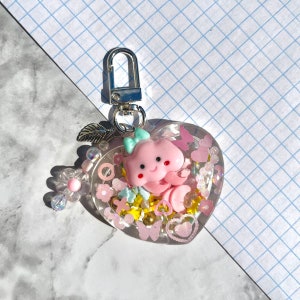 Shaker Keychain | Handmade | Cute Dry Shaker | Beads | Resin | Glitter ...