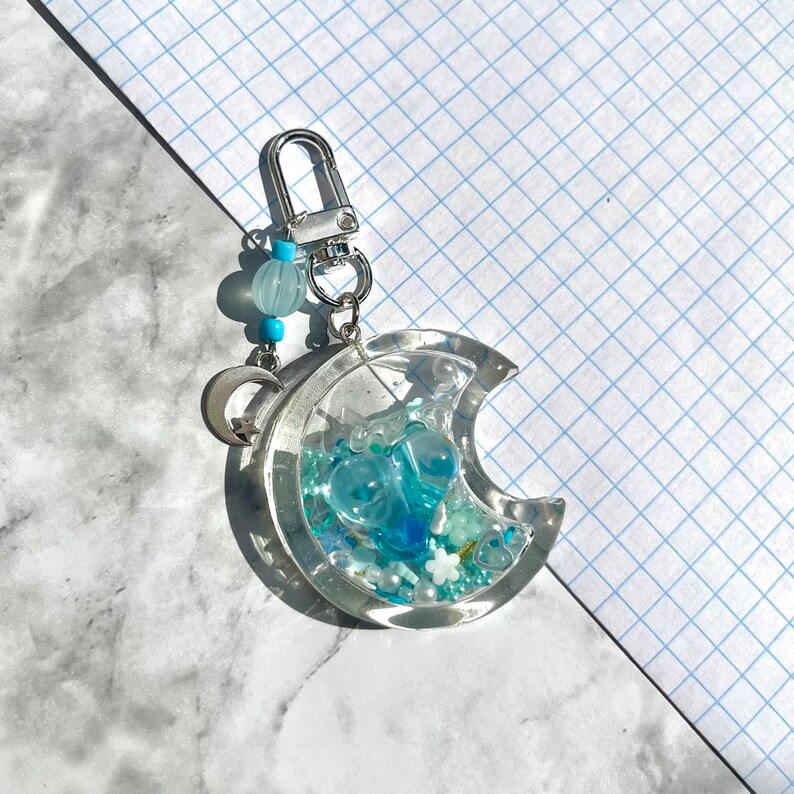 Shaker Keychain Handmade Cute Dry Shaker Beads Resin - Etsy