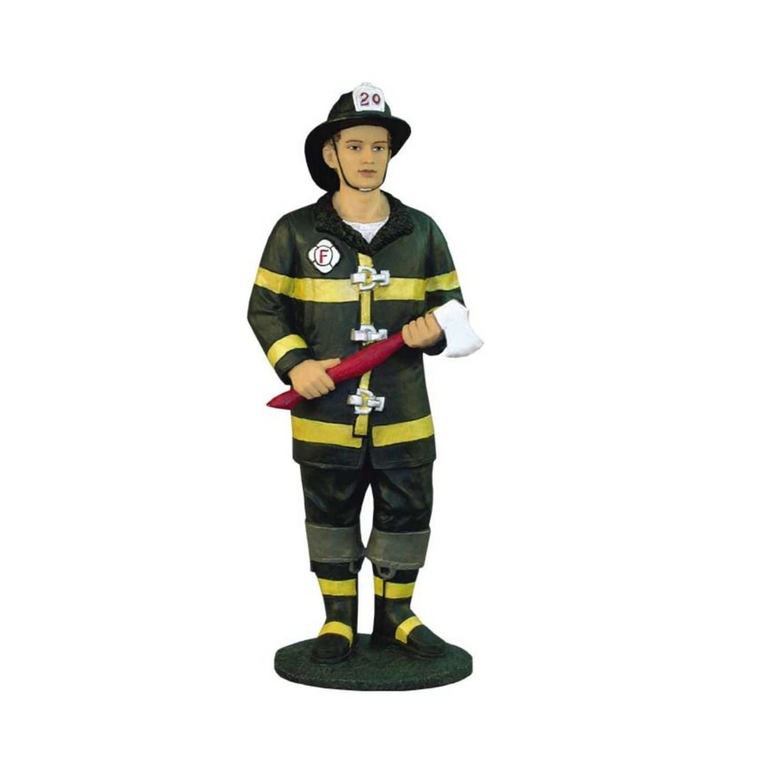 Firefighter Figurine - Etsy