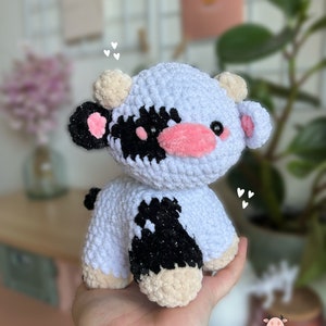 Shiny Cuddly Cow | Super Soft Crochet Cow Plush - Etsy