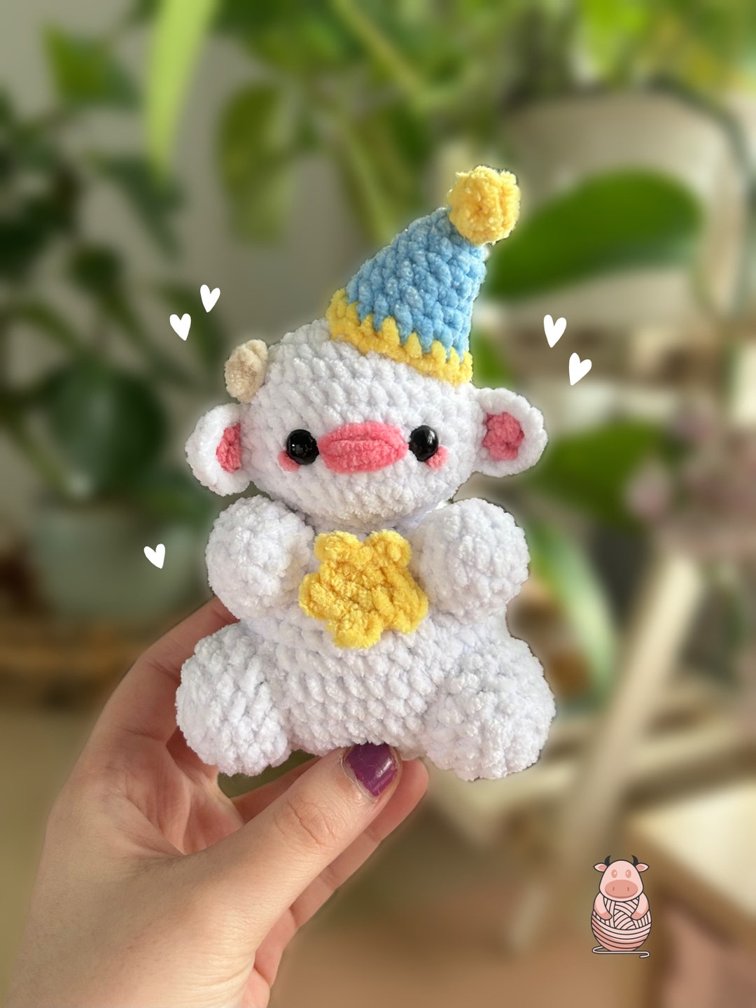 Snoozy Cow Plushie PDF Pattern - Etsy