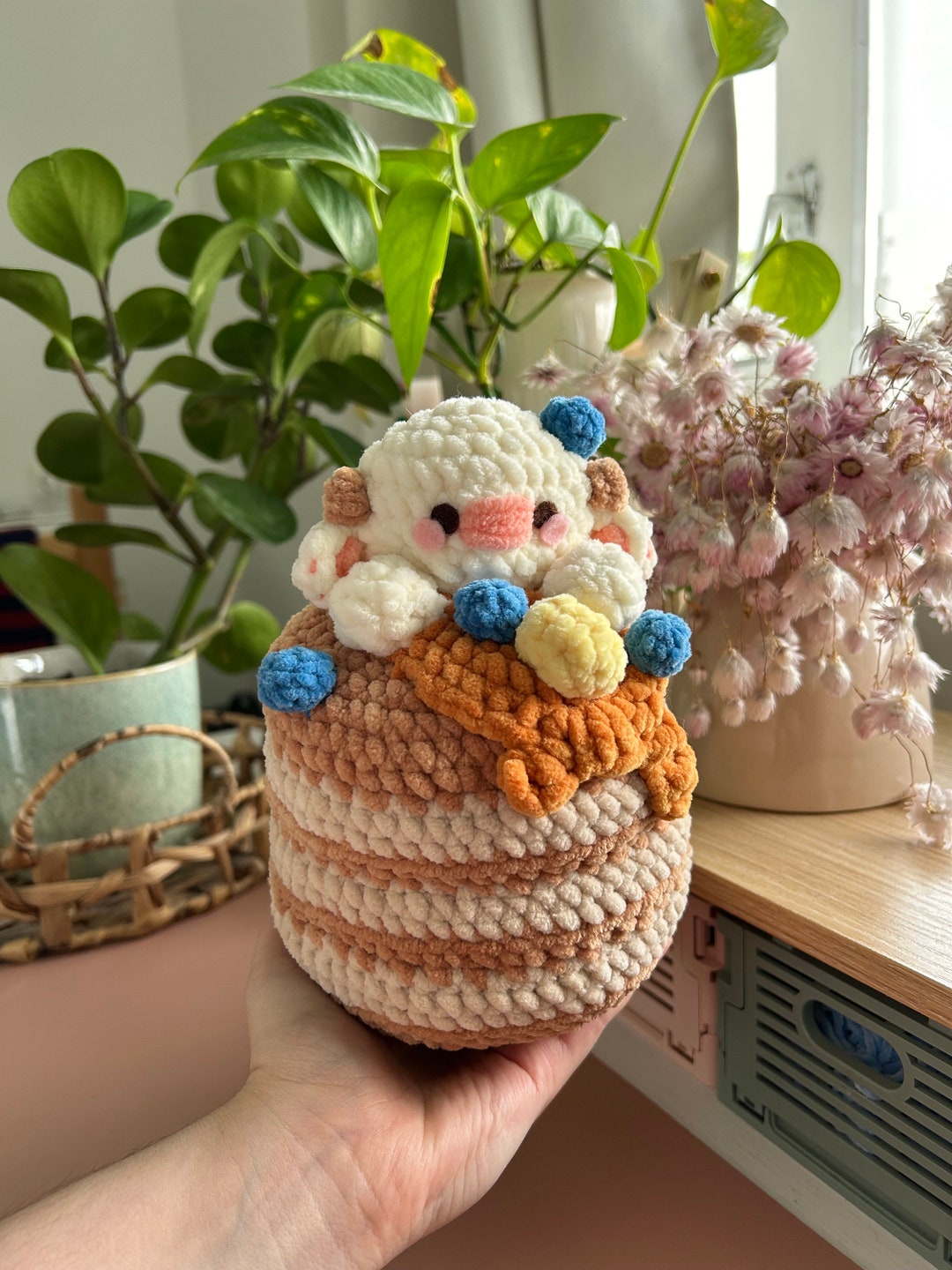 Cute Blueberry Pancake Cow| Super Soft Crochet Cow Plush - Etsy