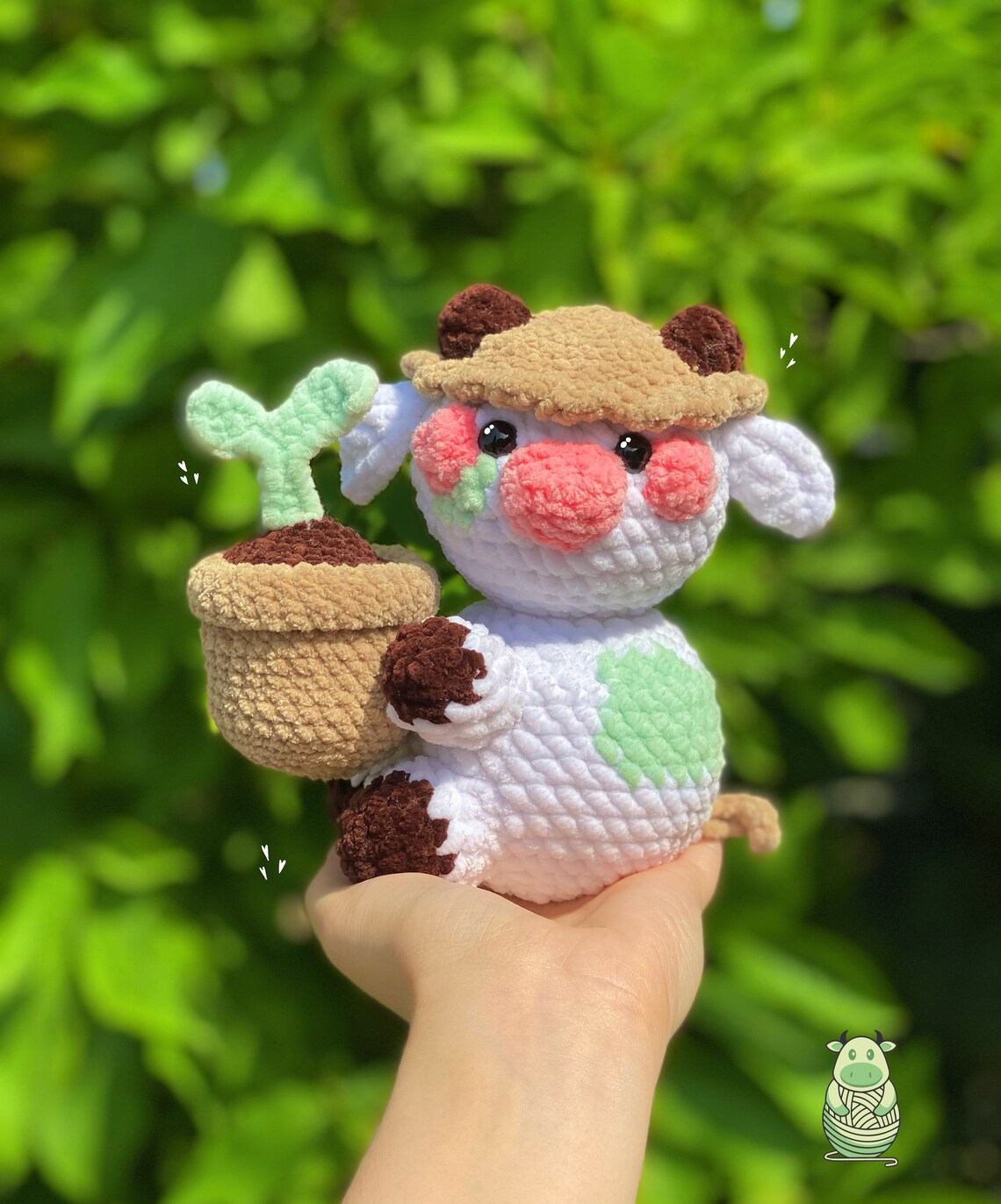 Cute Crochet Hugging Cow Plushie With 4 BONUS Patterns PDF - Etsy