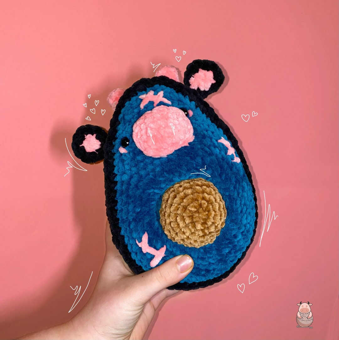 Cute Avocado Cow | Super Soft Crochet Cow Plush - Etsy