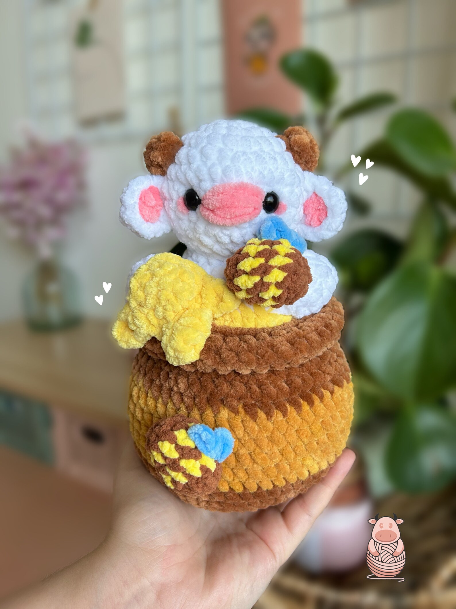 Honey Pot Cow Plushie PDF Pattern - Etsy