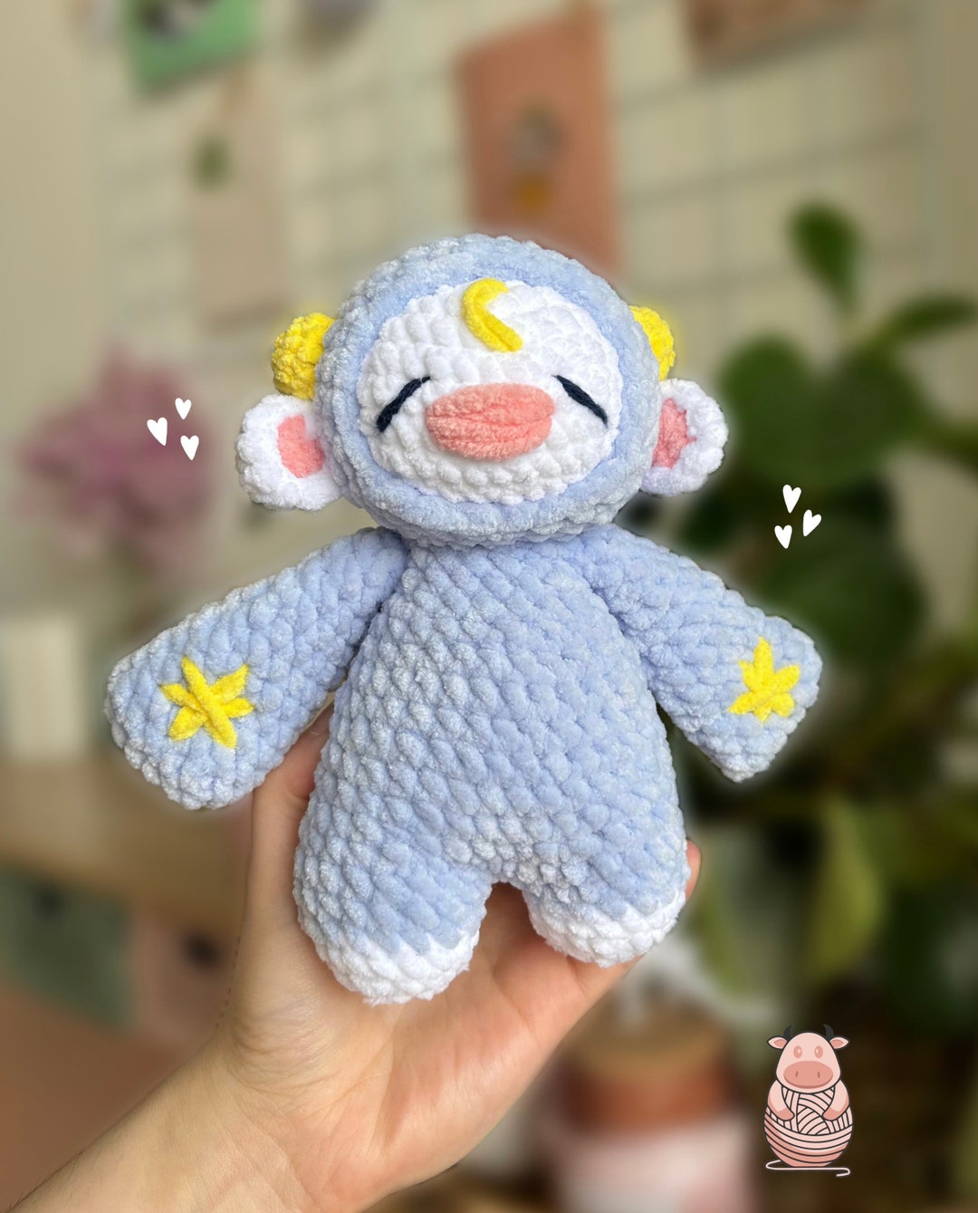 Luna the Huggable Constellation Cow | Super Soft Crochet Cow Plush - Etsy