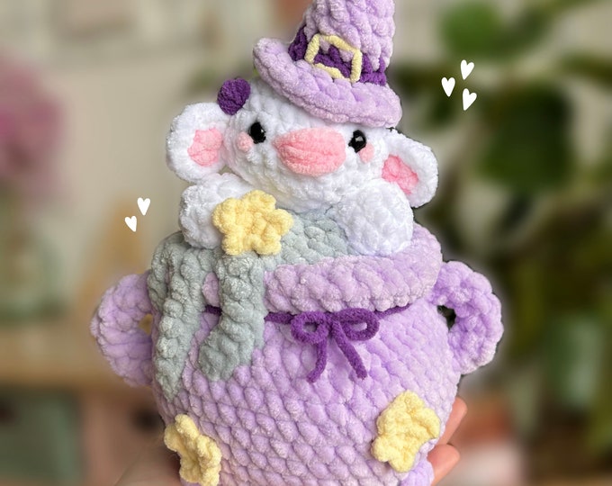 Wizard Cow in Cauldron Plushie PDF Pattern - Etsy