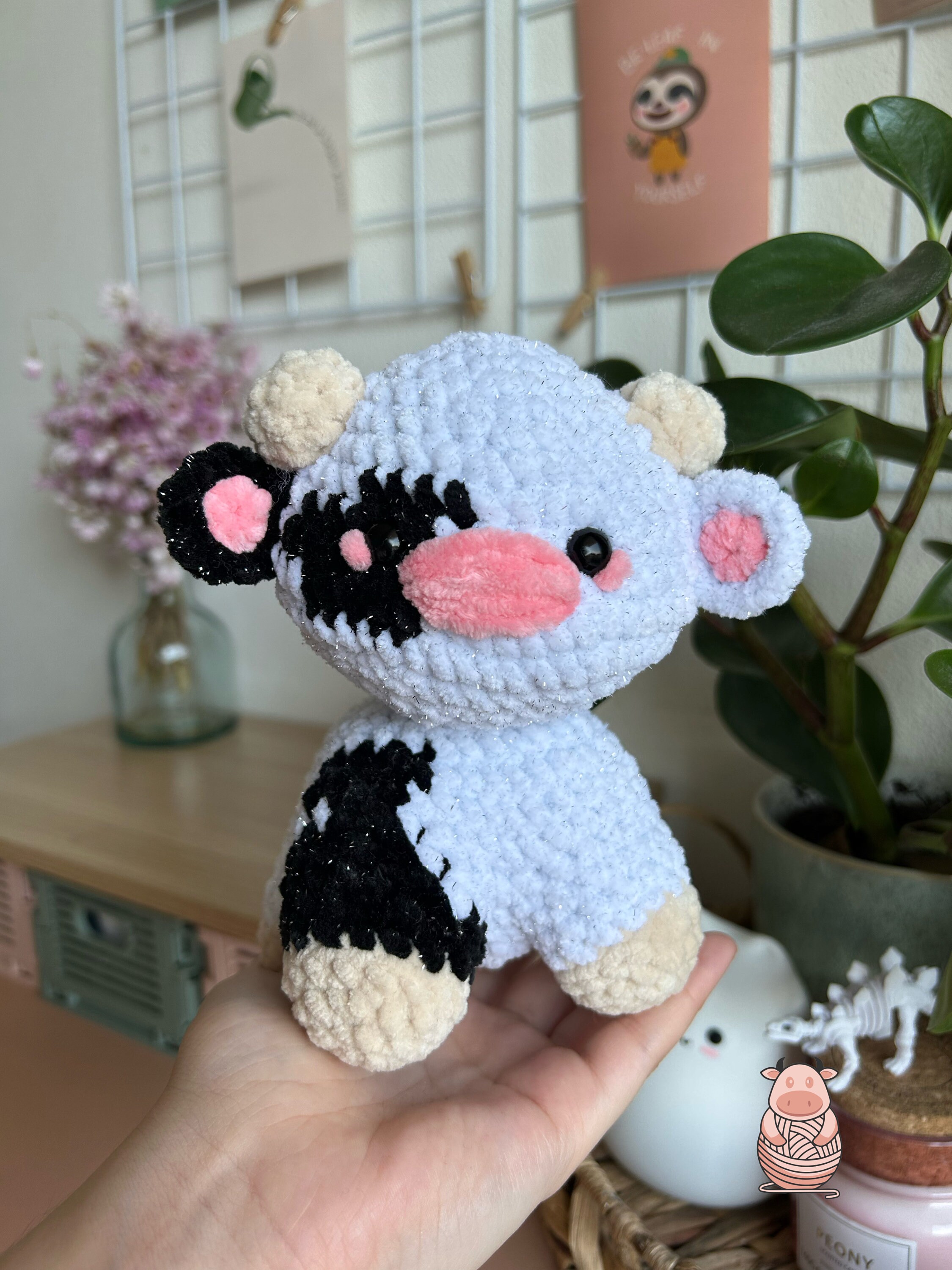 Shiny Cuddly Cow | Super Soft Crochet Cow Plush - Etsy