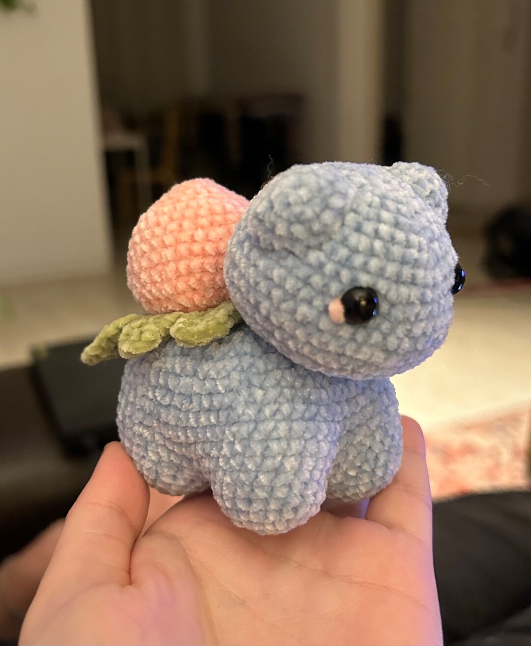 Customizable Strawberry Bulbasaur Plushie Super Soft Crochet Plush - Etsy
