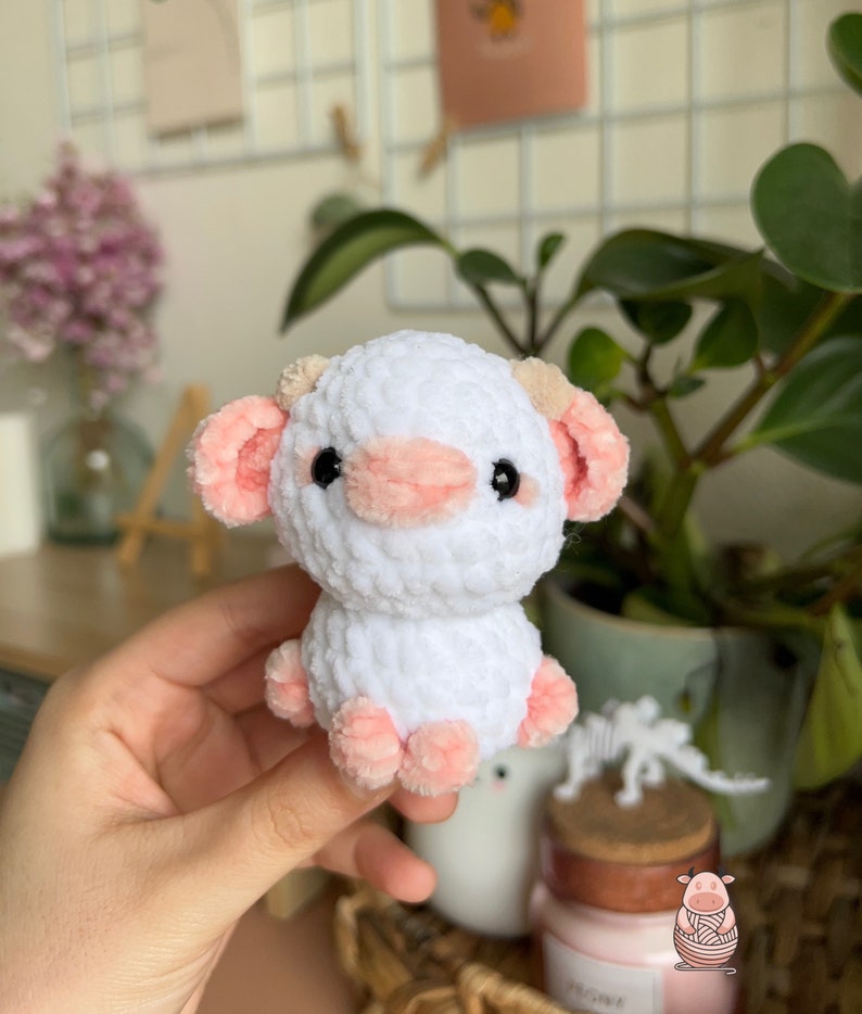 Mini Dango Velvet Cows Super Soft Crochet Cow Plush Etsy