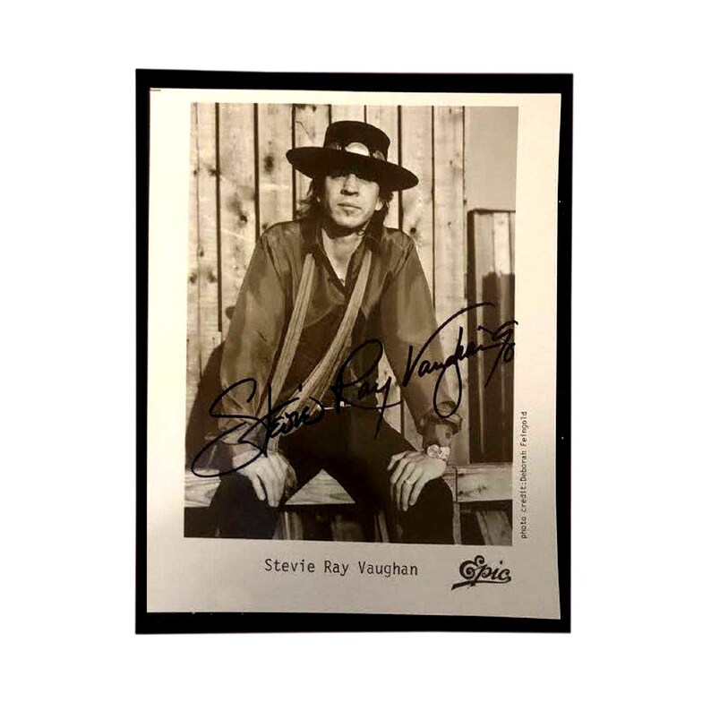 Stevie Ray Vaughan Autographed Photo Reprint - Framed 11" X 14" - Etsy