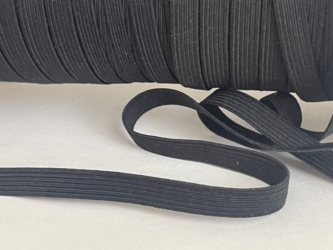 5 Yards Sewing Elastic Elastic Band Made in USA - Black Stretch Super ...