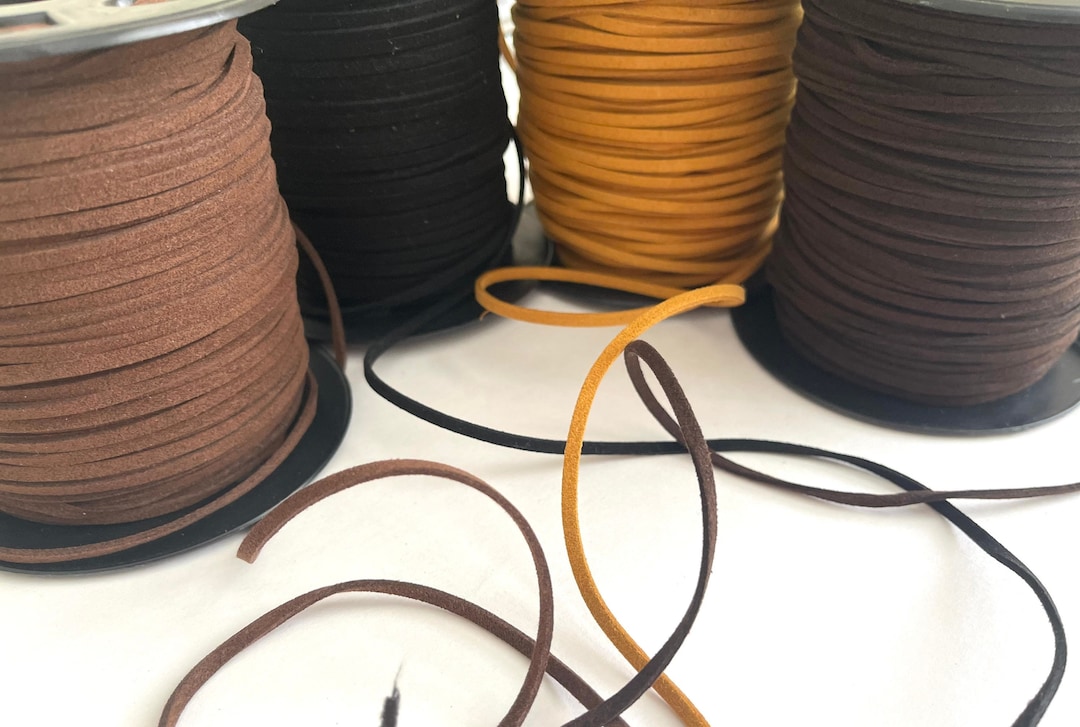 3 Yards Genuine Suede Lacing Western Leather Lace Cord Rope Trim ...