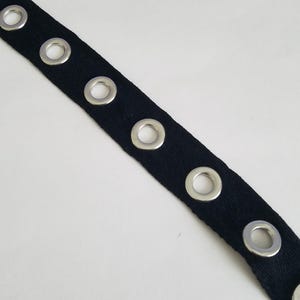 Black Cotton Grommet Silver Grommet Tape, Webbing, Grommet Chain Trim ...