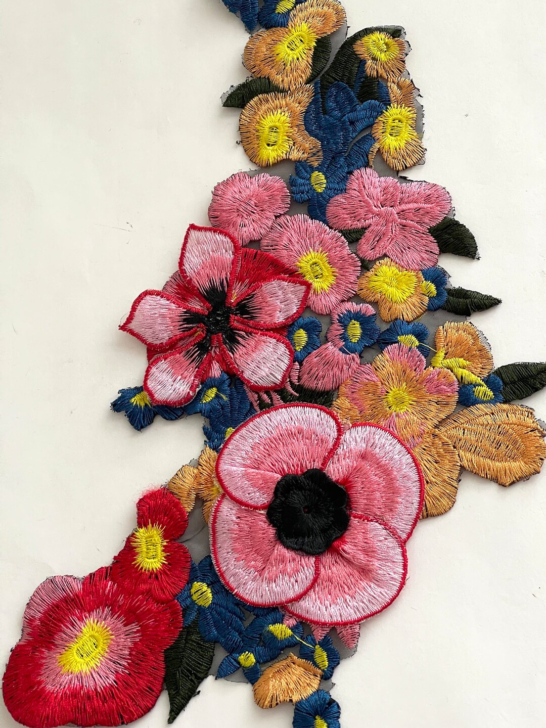 Extra Large Jumbo Floral Patch 3D Embroidered Multi Floral Garden ...