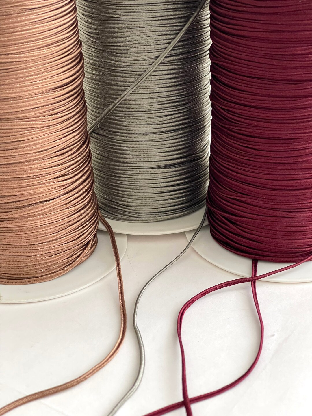 5 Yards-soutache Sable,pewter, Wine Vintage Soutache Rope Cord Original ...