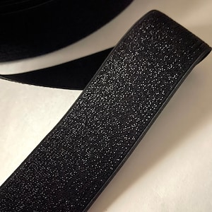 Elastic Stretch Black Metallic Wide Stretch Rich Shimmer Black Metallic ...