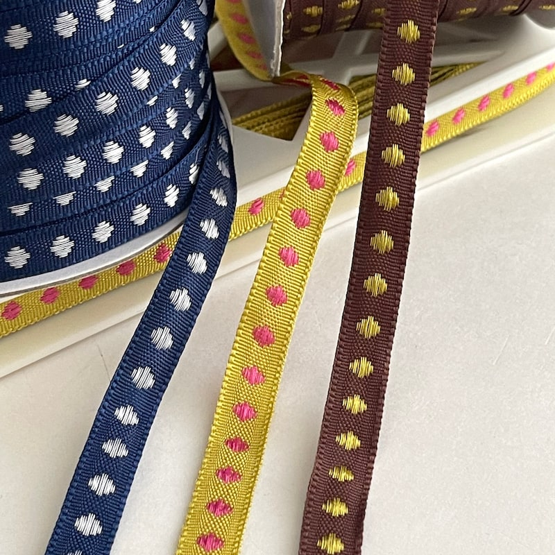 Vintage Polka Dot Ribbon - Etsy