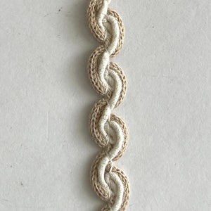 Natural Knit Scroll Vintage Braid Natural Linen Soft Flat Braid Multi ...