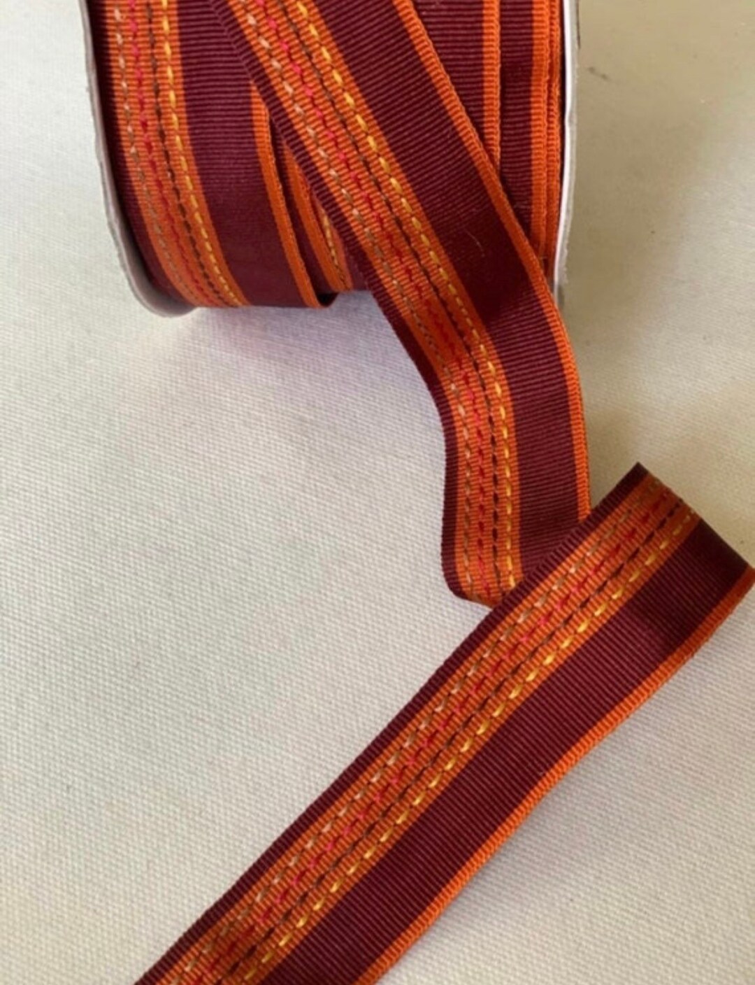 Vintage Saddle Stitch Striped Tape Grosgrain Tape Novelty Striped Tape ...