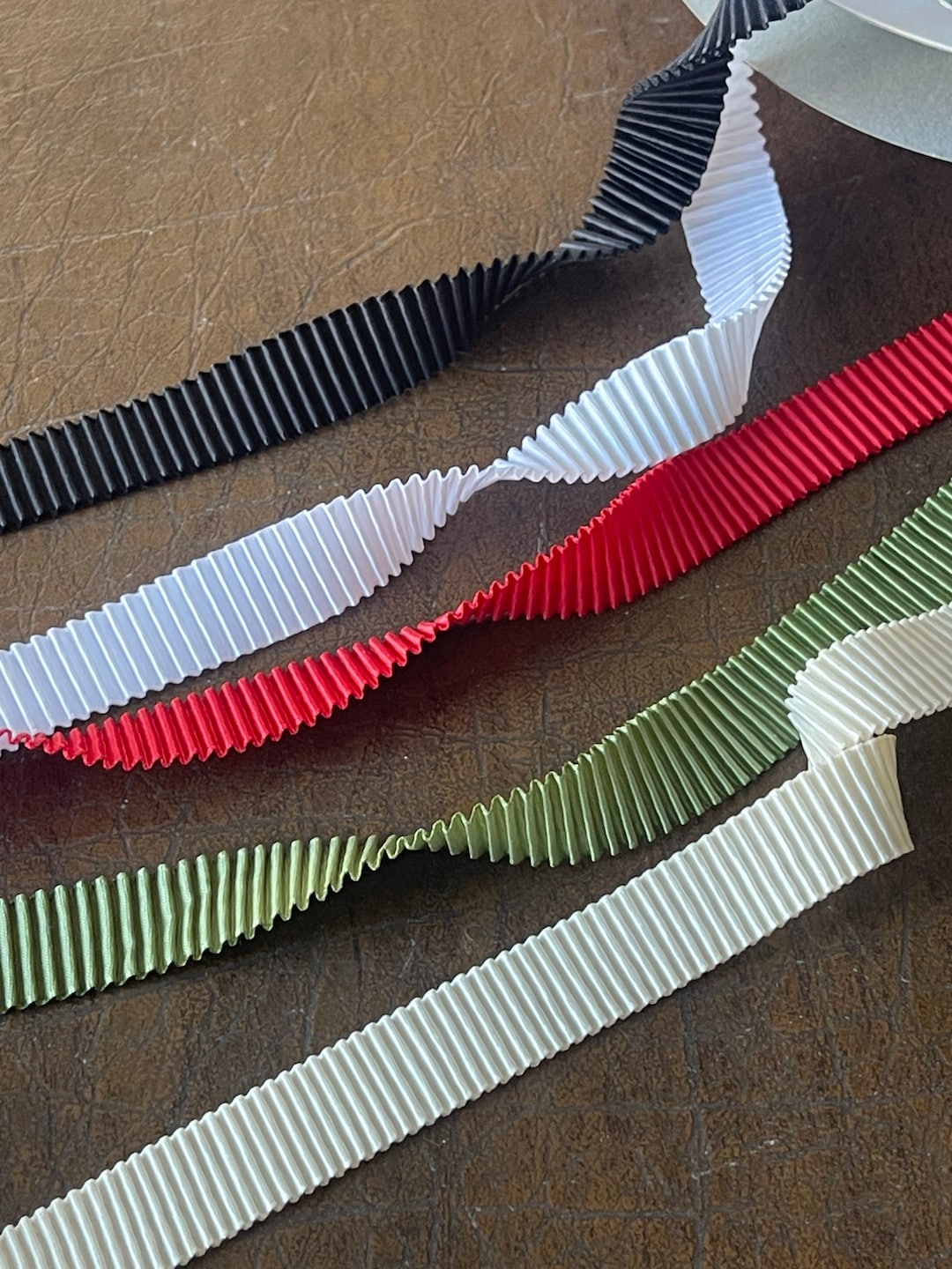 Stretch Elastic Crystal Ruffle Pleat Double Side Pleated Satin Woven ...