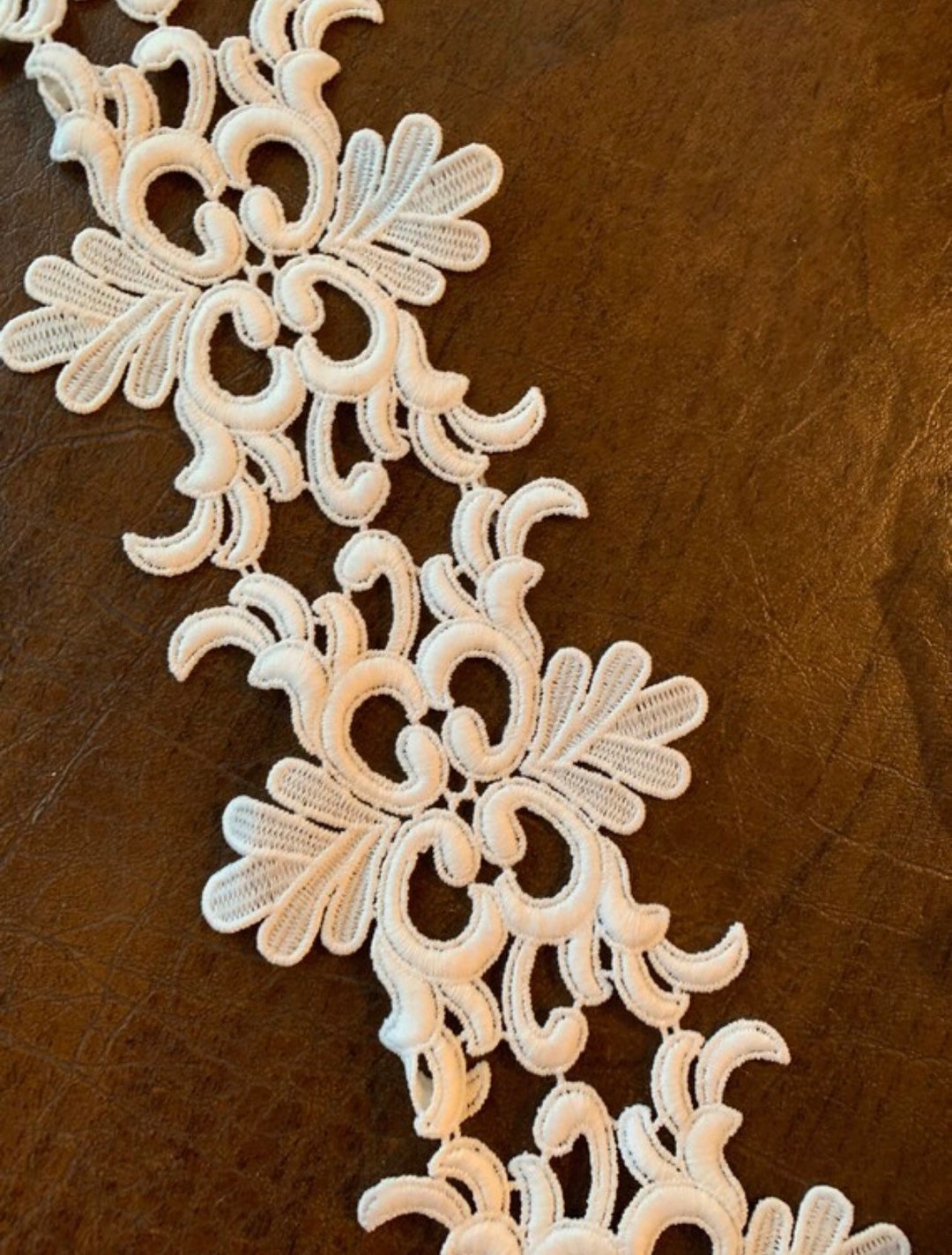 4" Open Scroll Wide Geometric Cut Out Venise Lace,jumbo Scroll Filigree ...