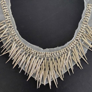 Silver Spikes,rhinestone, Silver Beads, Silver Spiked Edgy, Bold ...