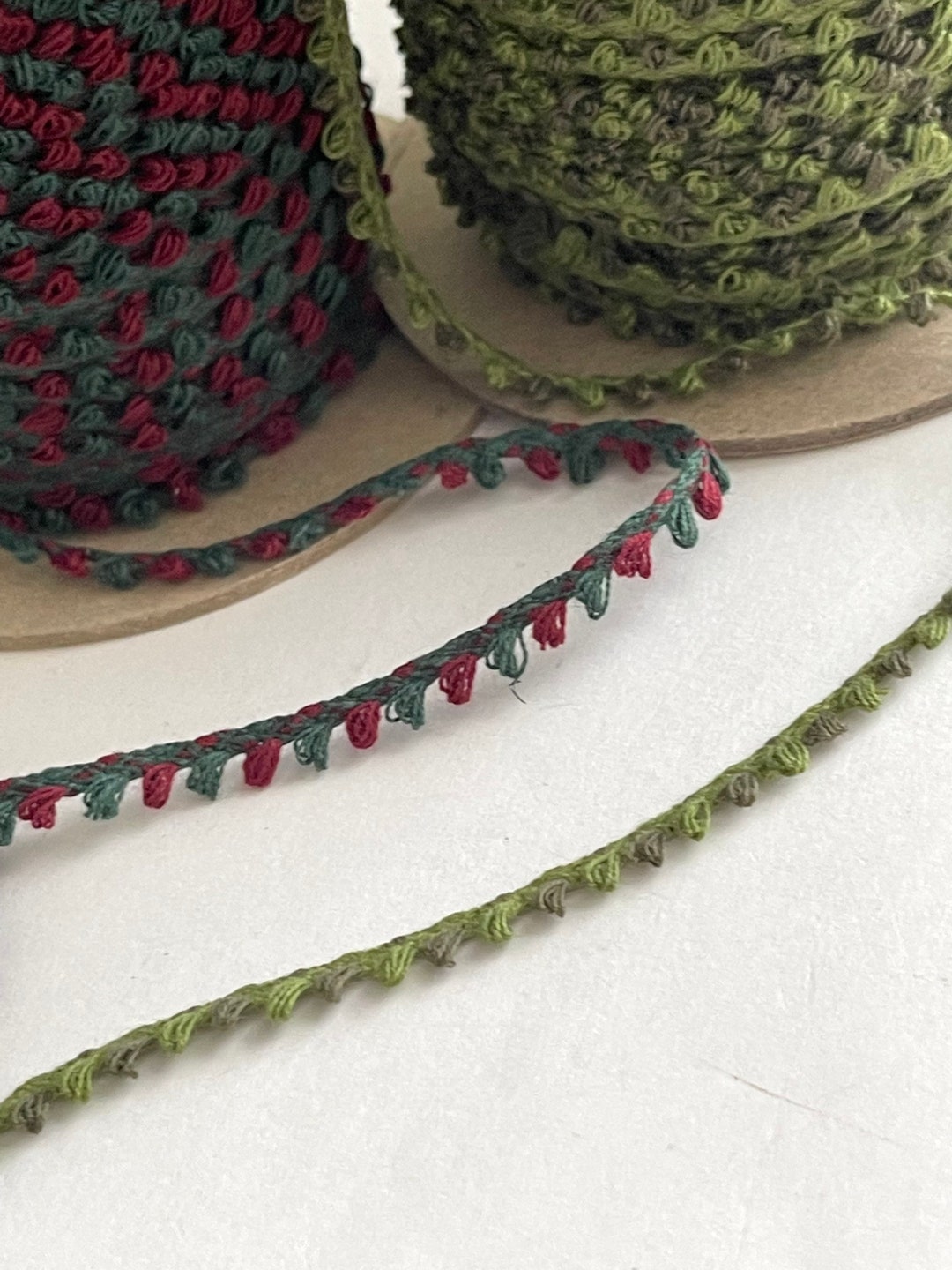 Vintage Dainty Tiny Looped Fringe, Passementerie, Doll Fringe Western ...