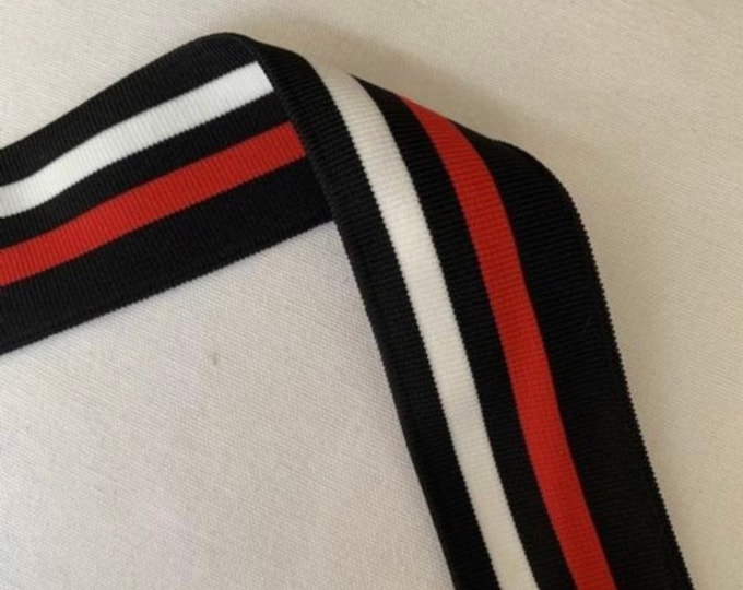 Two Line Striped Rib Knit Elastic Rib Knit Waistband,ribbed Cuff ...