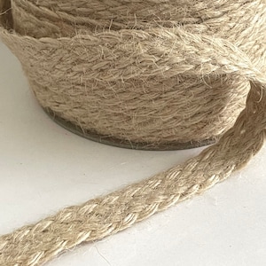 Vintage Natural Jute Flat Braid, Natural True Jute Braid,flat Jute ...