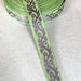 3/4" Woven Jacquard Floral Leafy Satin Purple Embroidered Ribbon, Dress ...