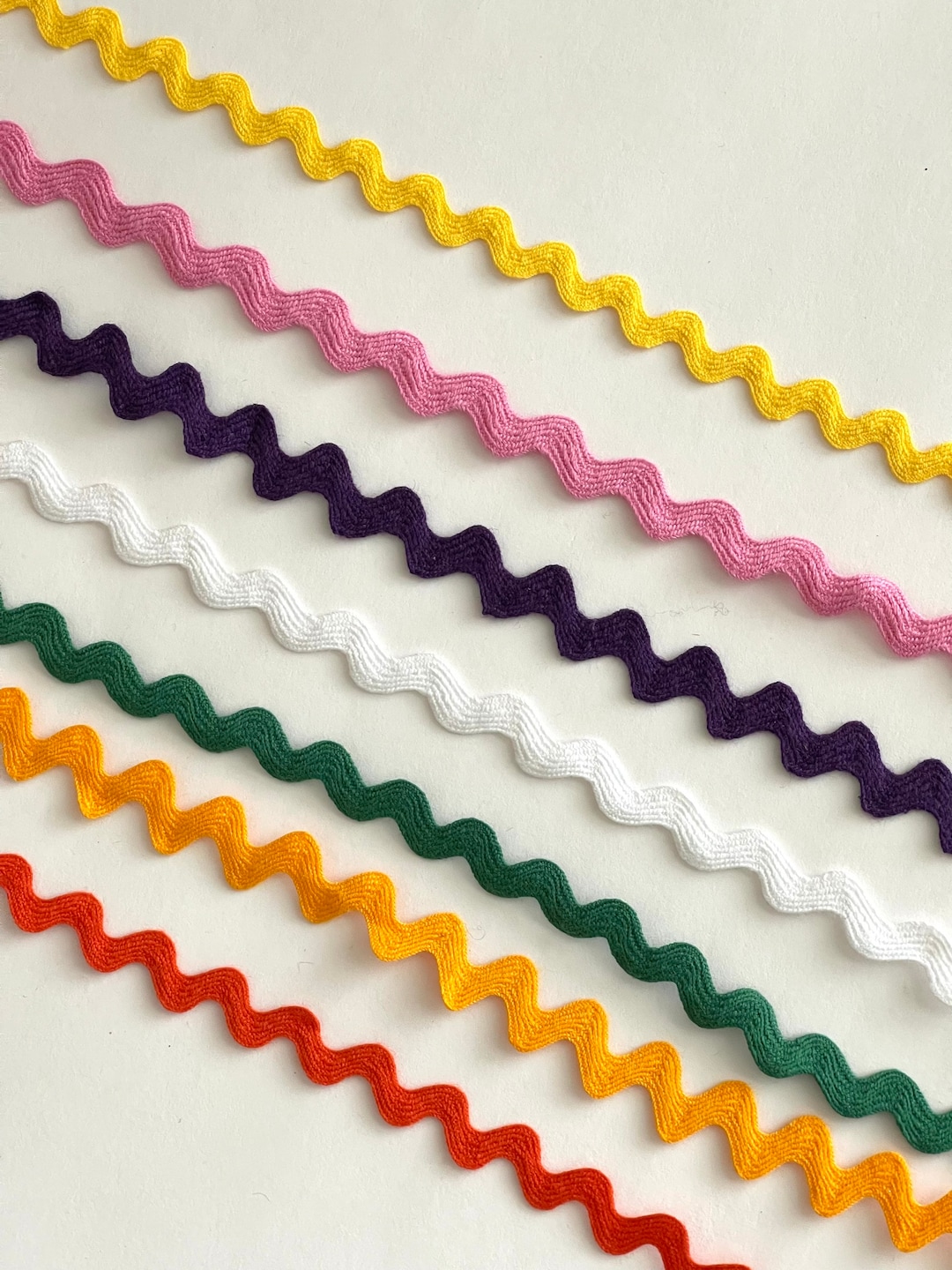 10-YARDS Vintage Cotton Ric Rac Zig Zag Trim - 10 Yards - Many Colors ...
