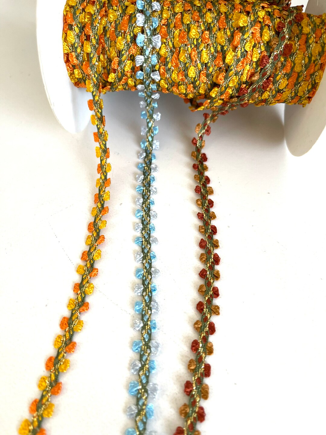 Vintage Soft Metallic Rococo Novelty Double Edge Looped Ric Rac Novelty ...