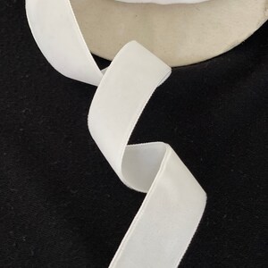 15mm Snow White Swiss Velvet Taffeta Ribbon, Vintage Imported From ...